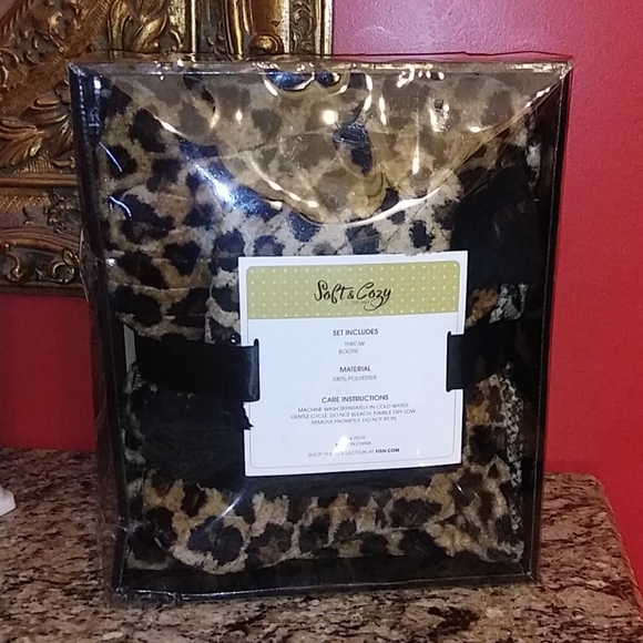 Soft & Cozy | Bedding | 94 Soft Cozy Leopard Throw Bootie Set | Poshmark
